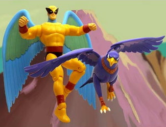 Heroes and Villains - Birdman & Avenger Action Figure Set - Vampire Rave.
