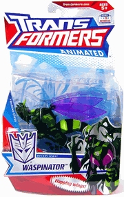 Heroes and Villains - Transformers Animated Deluxe Figure Waspinator ...